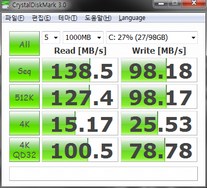 TPHOLIC - 자유게시판 - 진리의 그거.... 120G 성능입니다.