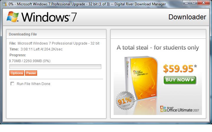 TPHOLIC - 자유게시판 - 윈7 대학생할인 업그레이드버젼(미국 마이크로 소프트) 다운로드 시작됬습니다.~!