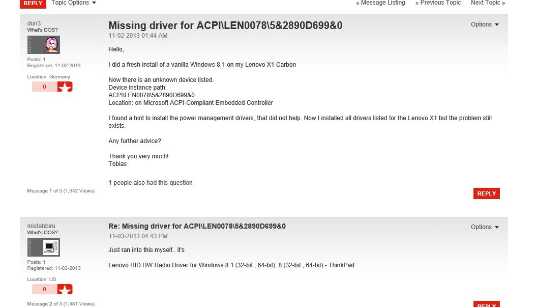 TPHOLIC - 자유게시판 - x230t 윈도우8.1에 알 수 없는 장치....!!